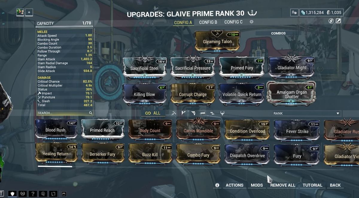 Warframe Glaive Prime build guide: Best mods, synergies, and more