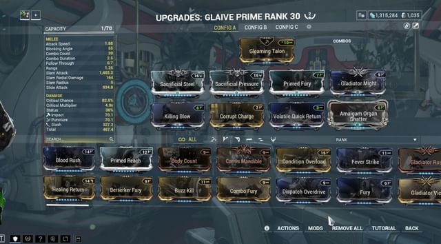 Warframe Glaive Prime build guide: Best mods, synergies, and more