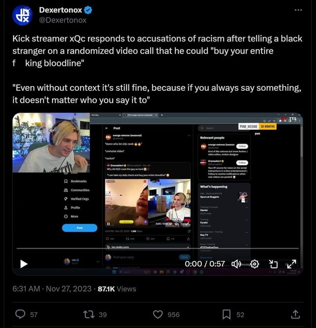 "I say it to everybody" - xQc responds to racism allegations after ...