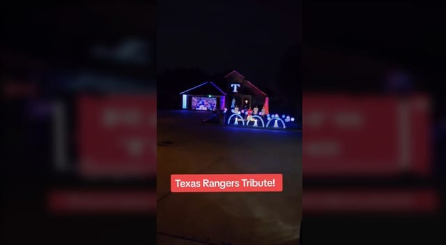 Texas Rangers fans unveil spectacular holiday display celebrating ...