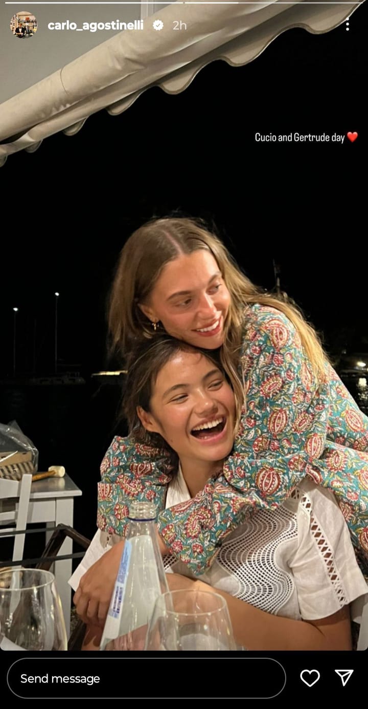 Emma Raducanu celebrates 21st birthday with Carlo Agostinelli and his ...