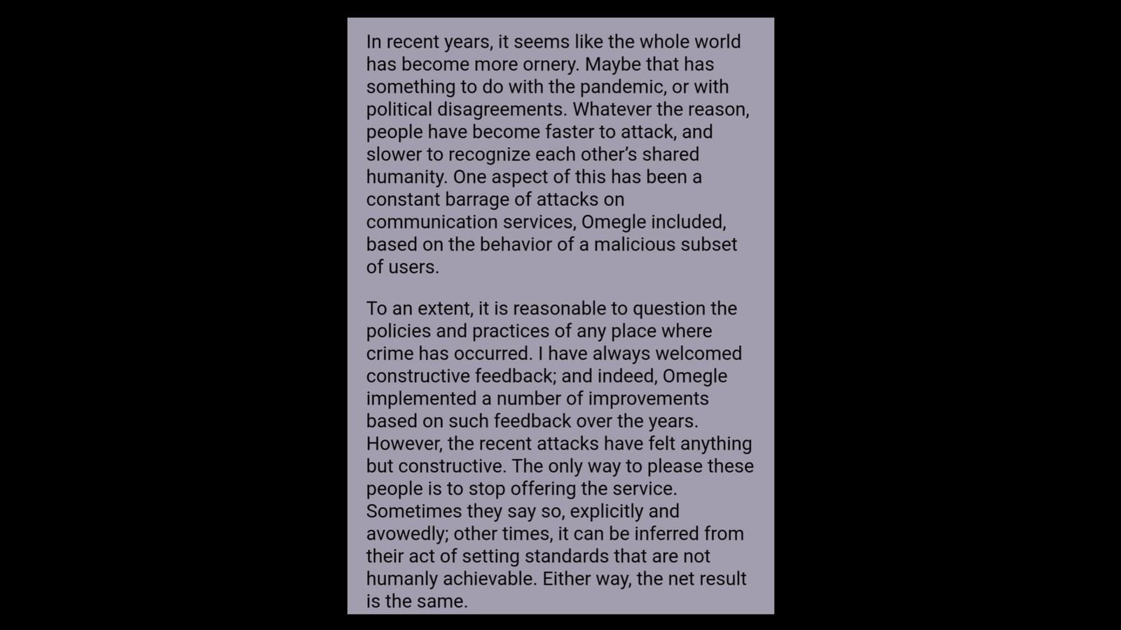 What does ornery mean? Reason behind Omegle's closure explored as ...