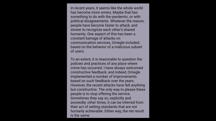 What does ornery mean? Reason behind Omegle's closure explored as ...