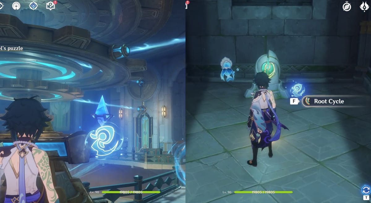 All three Root Cycle locations in Genshin Impact Savior's Wake quest
