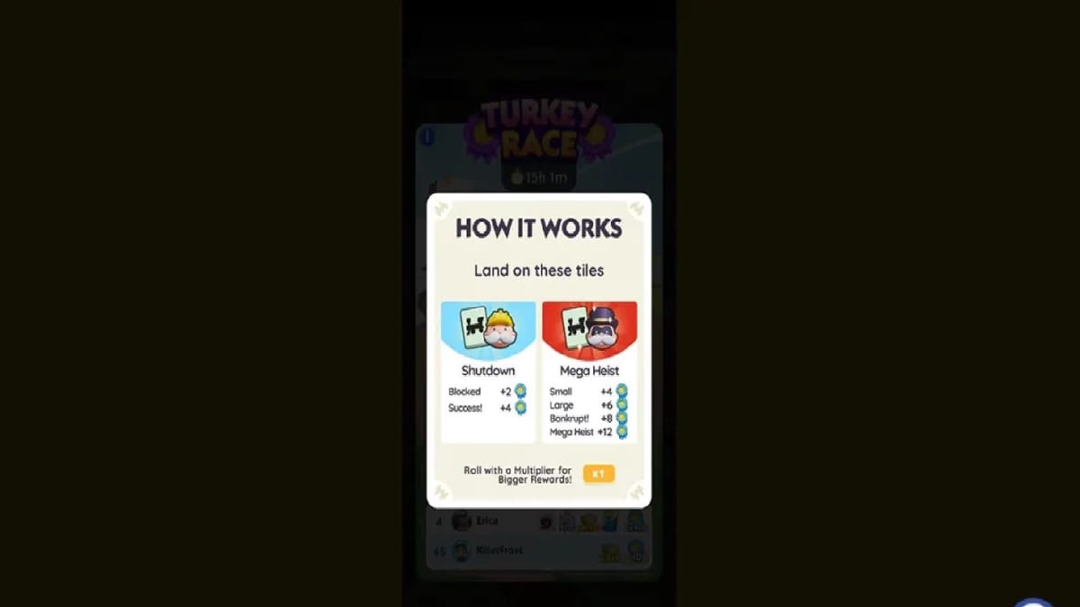 Turkey Race in Monopoly Go: All Rewards, how to win and more