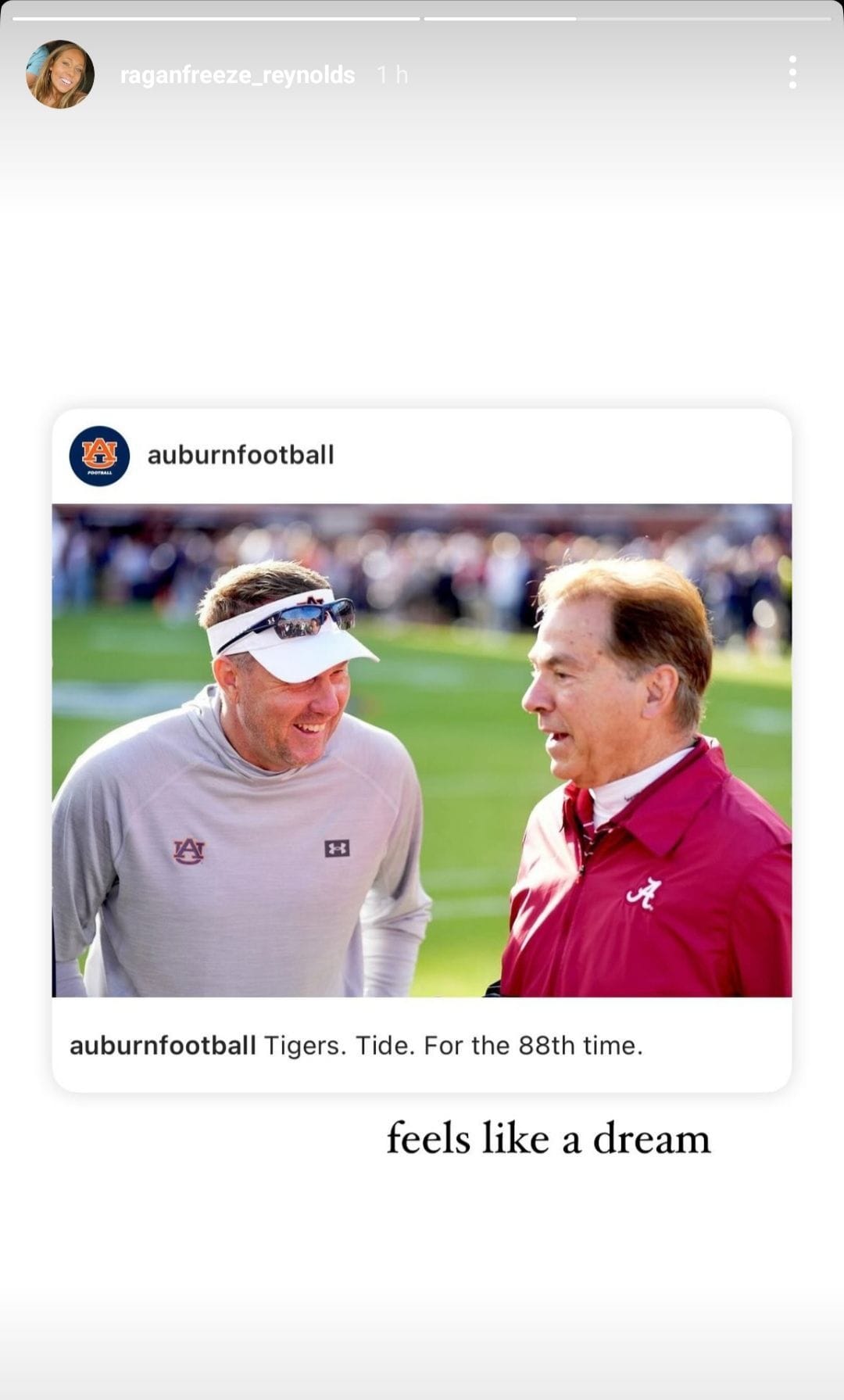 Hugh Freeze’s daughter shares former's hearty snap with Alabama HC Nick ...