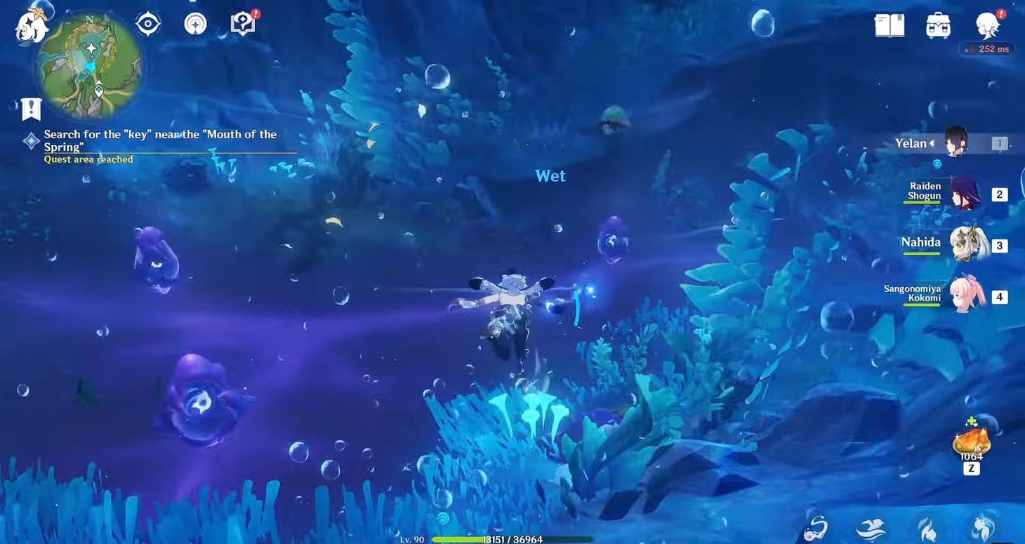 How to search for the Key near the Mouth of the Spring in Genshin Impact