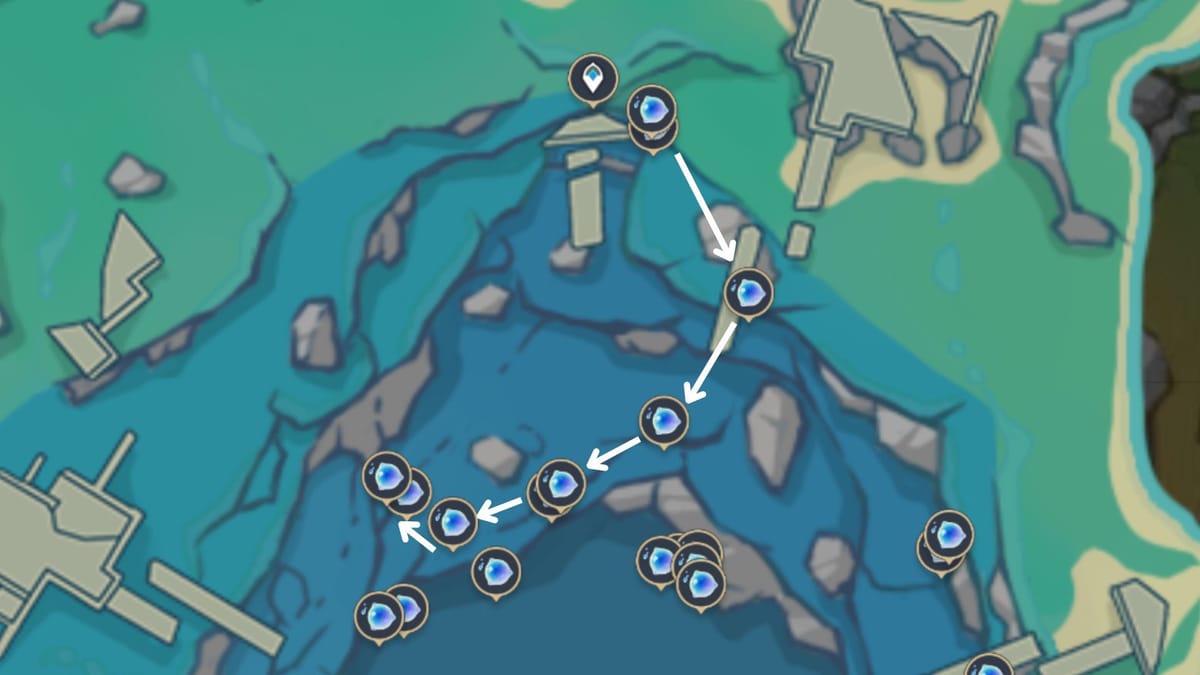 Genshin Impact Spring of the First Dewdrop locations and farming routes