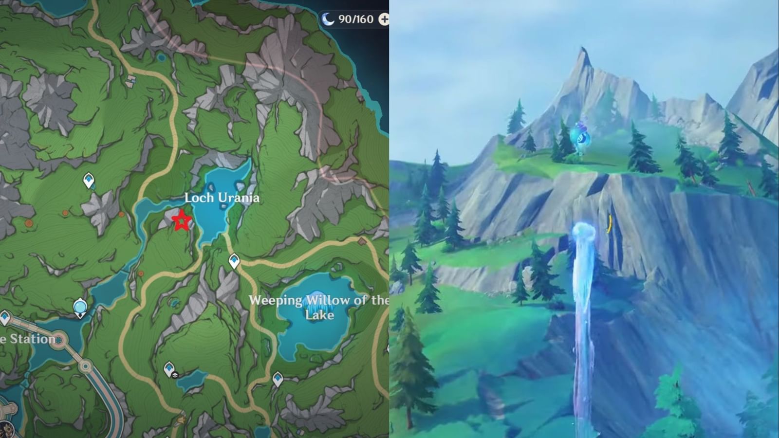 Genshin Impact Loch Urania Hydroculus locations