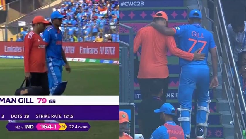 [Watch] Injured Shubman Gill walks out retired hurt vs New Zealand in ...