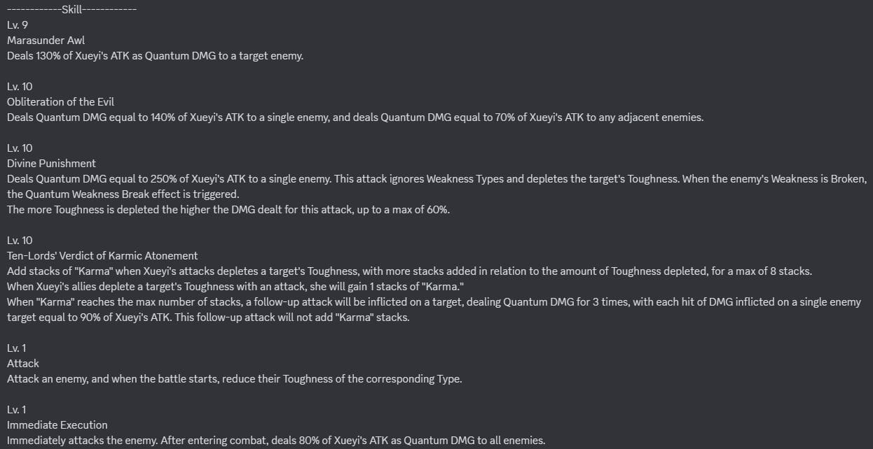 Honkai Star Rail leaks highlight updated kit for Xueyi