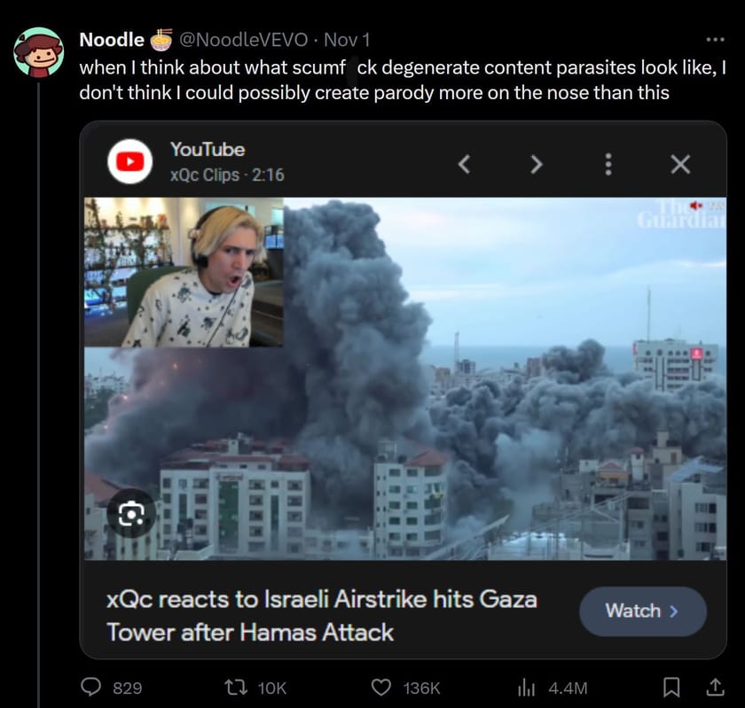 "Degenerate content parasites": Popular Twitch and Kick streamer xQc ...