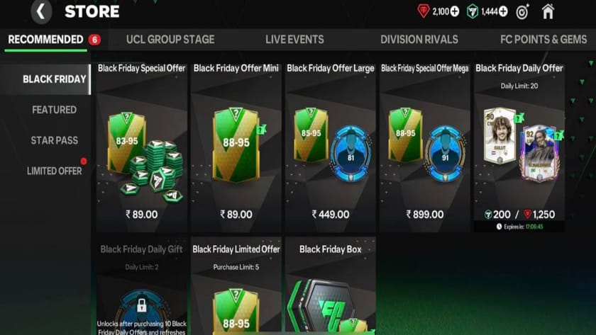 Black Friday event in FC Mobile: New packs, best players, and more