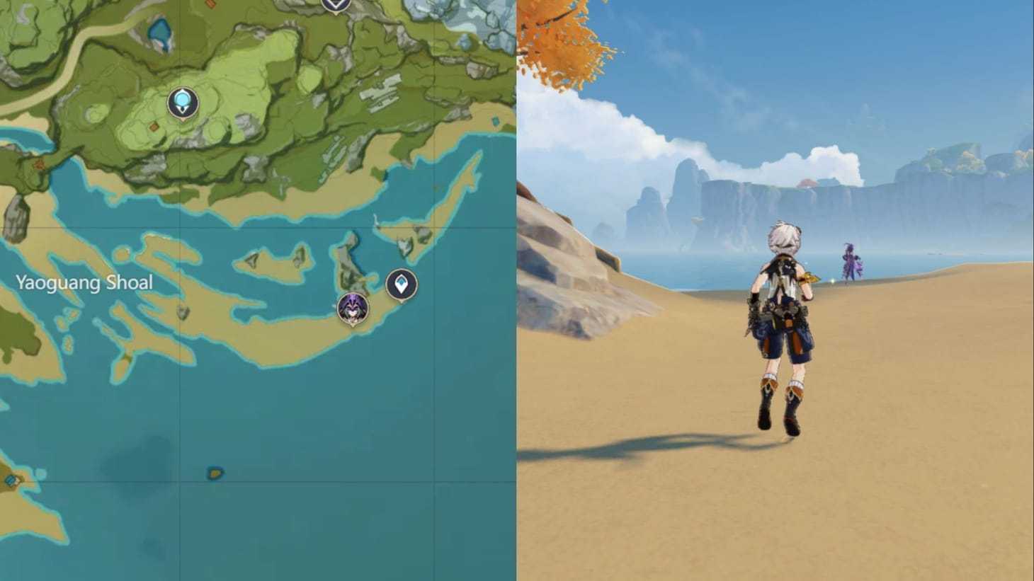 Locations of Opponents with Wing-Like Structure in Genshin Impact