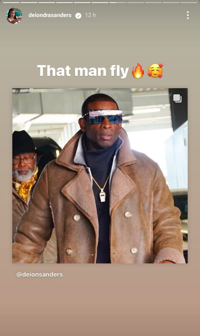Deiondra Sanders hypes up dad Coach Prime's dapper look with a pumped reaction: "That man fly"
