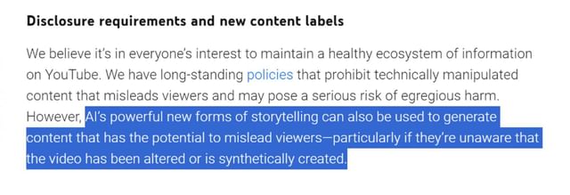 What is YouTube’s new Generative AI policy? Google-owned platform asks creators to use labels ...