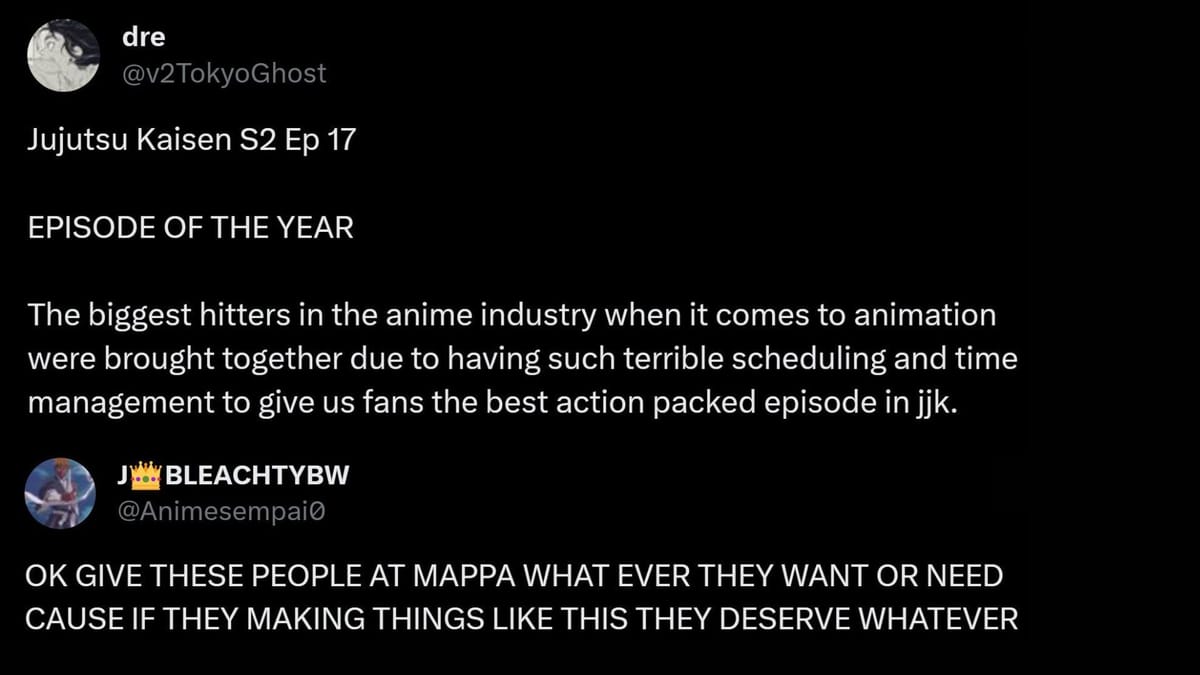Jujutsu Kaisen fans find out why MAPPA animators are almost "dying' as ...