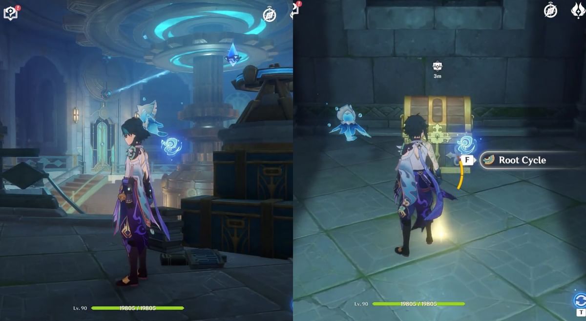 All three Root Cycle locations in Genshin Impact Savior's Wake quest