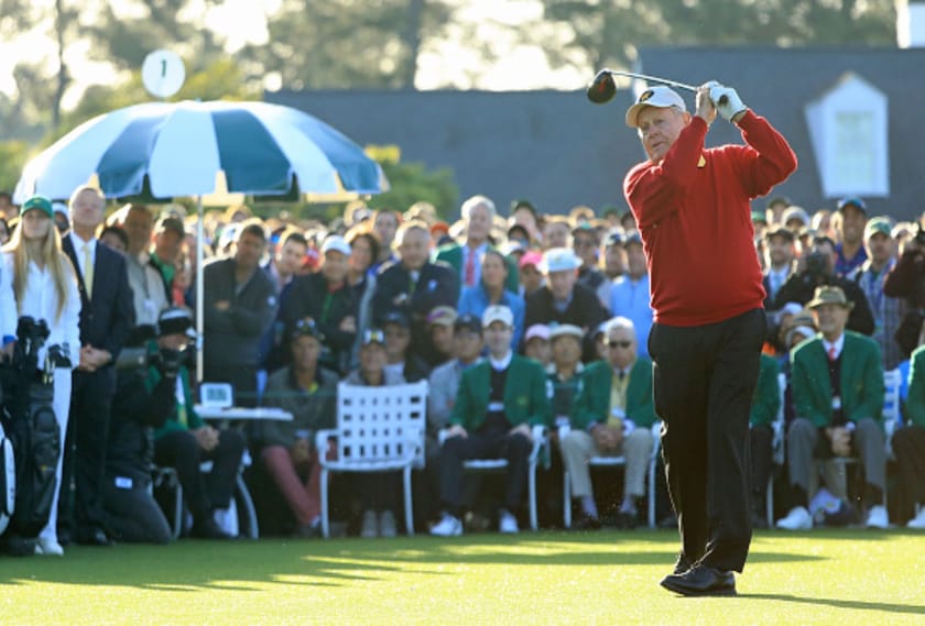 Golf legend Jack Nicklaus hits his first golf shot since 2023 Masters ...