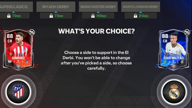 FC Mobile Rivals guide: Main chapter, Madrid derby, and more