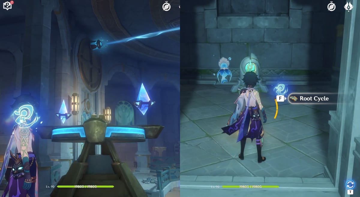 All three Root Cycle locations in Genshin Impact Savior's Wake quest