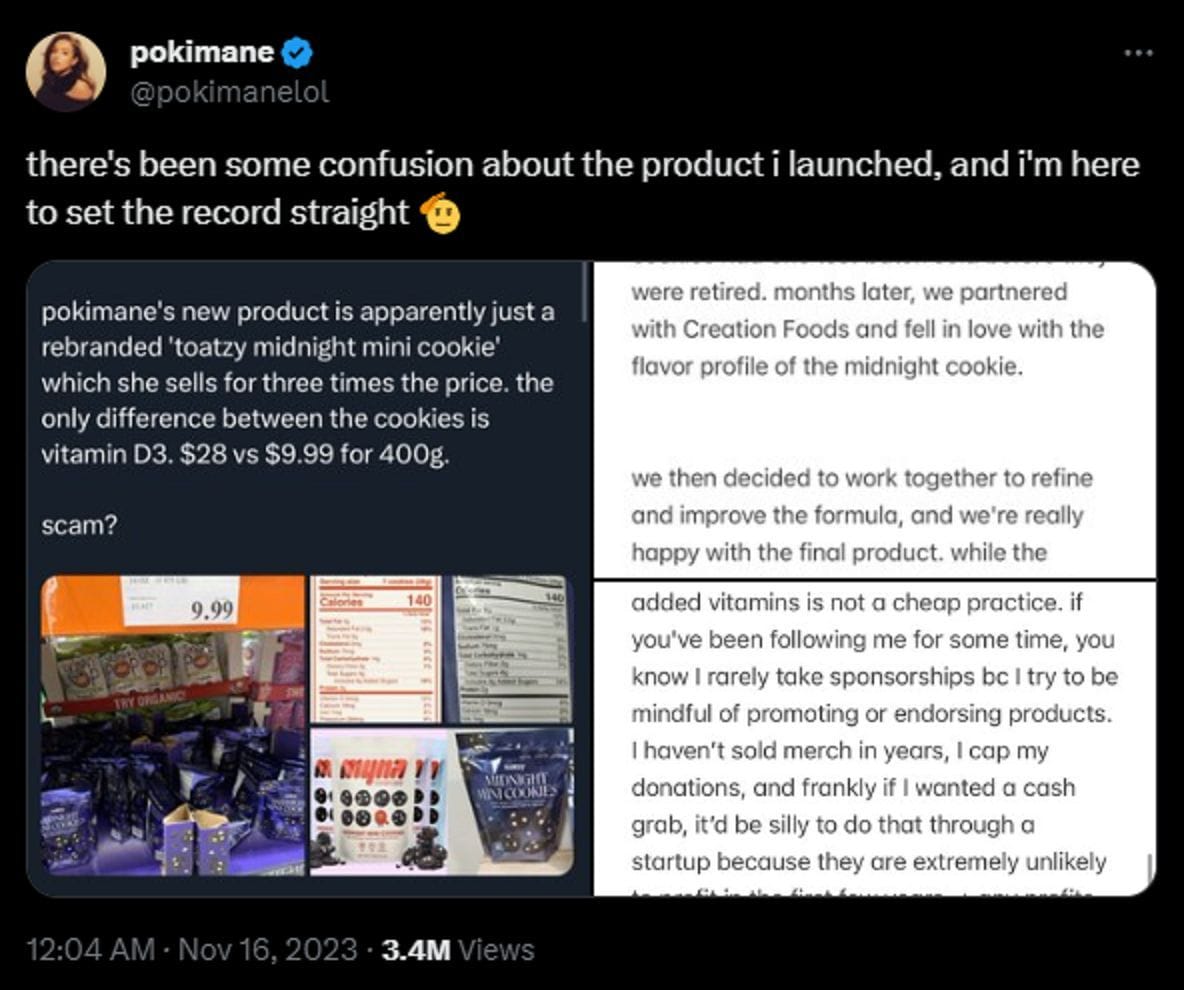 Entire Pokimane Myna Cookies controversy explained