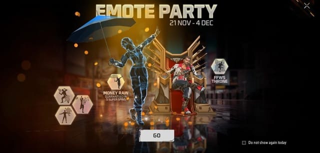 Emote Party: Free Fire MAX में Emote Party इवेंट से Money Rain और अन्य ...