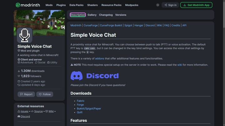 How to use voice chat on Minecraft servers