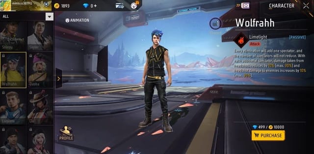 Character: Free Fire MAX में Wolfrahh कैरेक्टर: ताकत, कीमत और खरीदने की ...