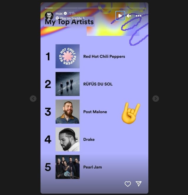Max Domi reveals Top Artists on Spotify Wrapped; Drake is not #1