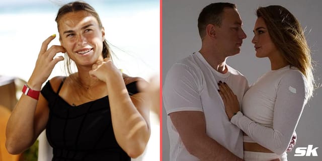 Aryna Sabalenka shows off flowers she received from boyfriend Konstantin Koltsov