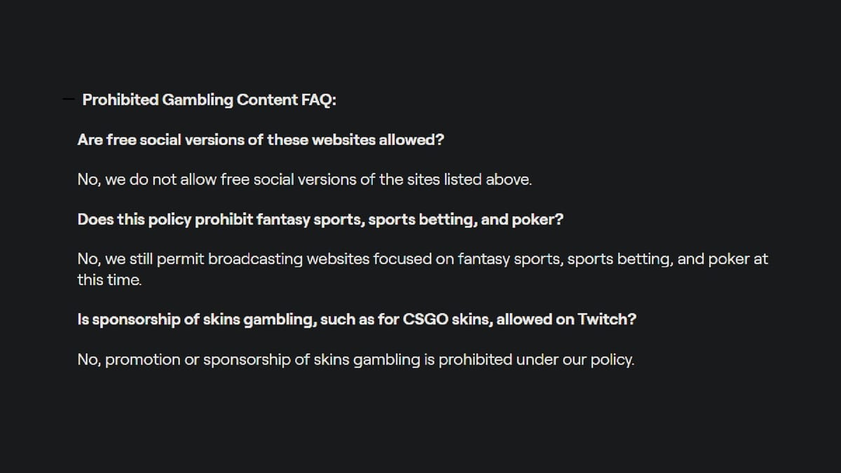 Can streamers gamble on Twitch? Guidelines regarding controversial ...