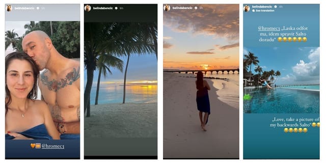 In pictures: Pregnant Belinda Bencic's Maldives getaway with boyfriend ...