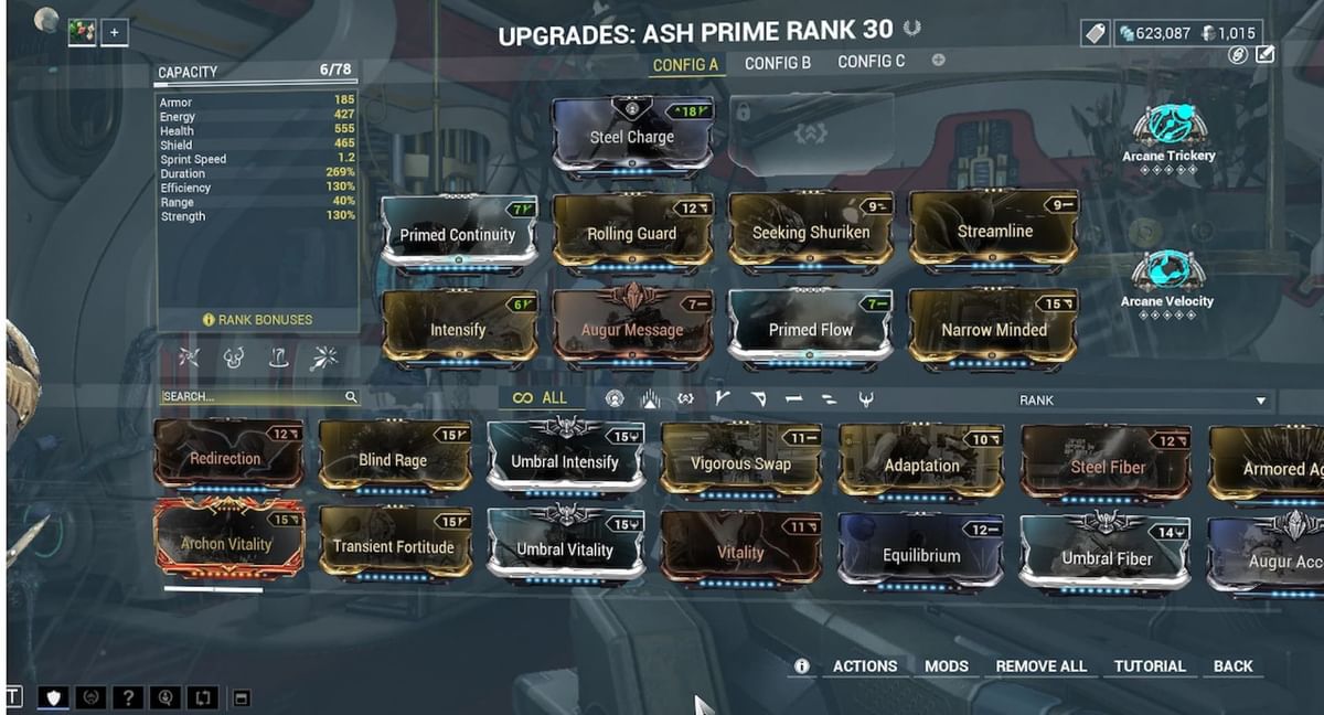 Warframe Disruption Ash build guide: mods, weapons, Helminth, and more