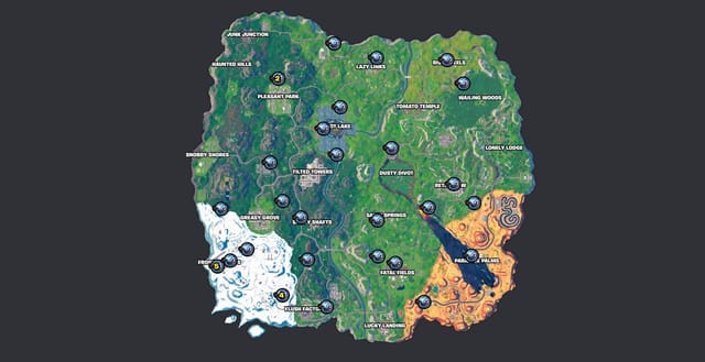 All Baller locations in Fortnite Chapter 4 Season 5