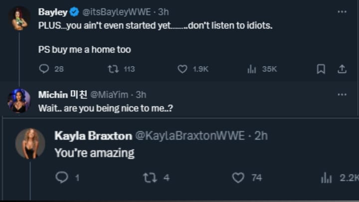 Bayley and Kayla Braxton react to WWE star's major life announcement