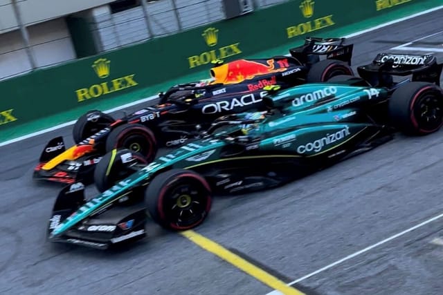 Watch: Only .053s separate Fernando Alonso and Sergio Perez as they ...