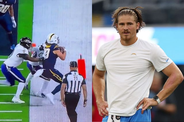 Fans slam referees for no-call on outrageous hit against Justin Herbert ...