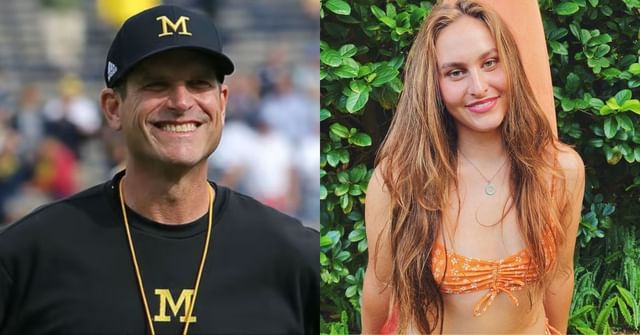 Michigan: Jim Harbaugh’s daughter Grace Harbaugh poses with heaps of Michigan Merch ahead of the ...