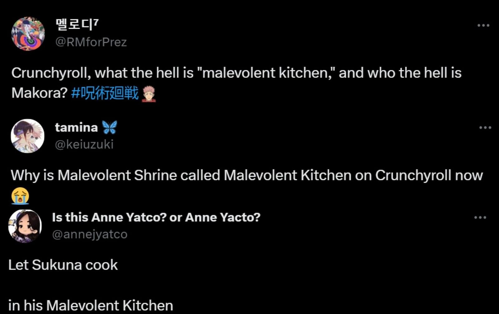 Malevolent Kitchen Crunchyroll Makes A Joke Out Of Sukunas Domain Expansion In Jujutsu