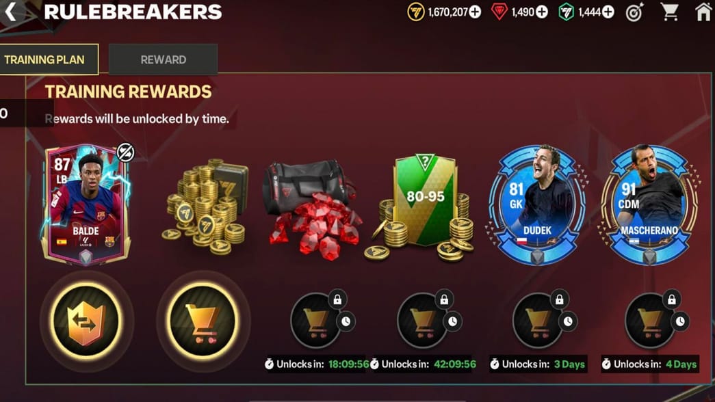 EA FC Mobile Rulebreakers guide: Training sessions, rewards, and more