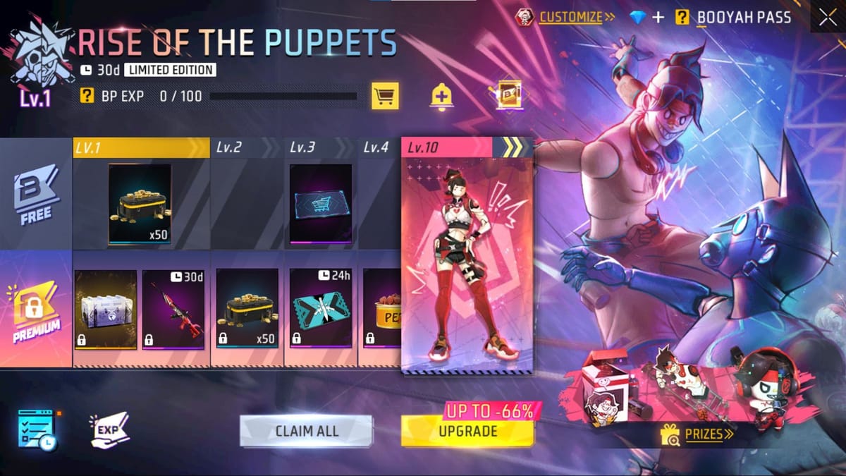 Free Fire Booyah Pass November 2023 (Season 11) price, main rewards ...