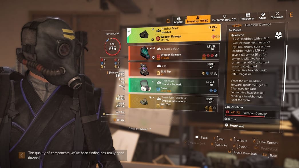 The Division 2 one-shot Sniper build for endgame exploration