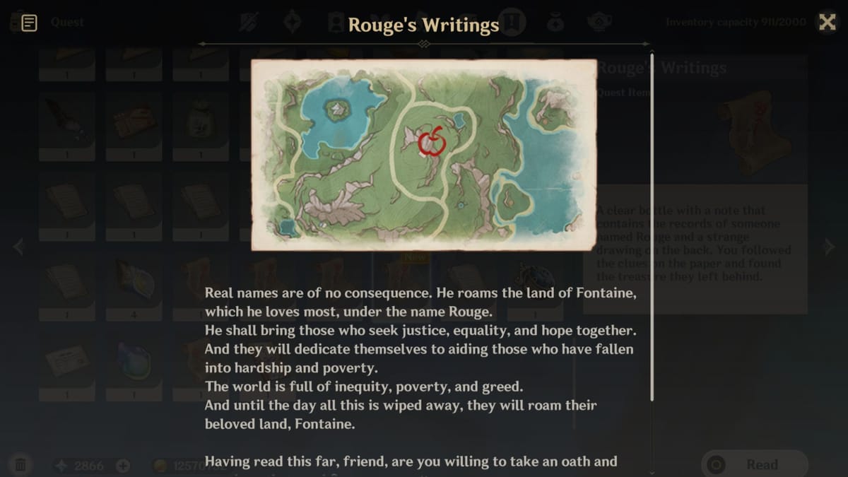 Genshin Impact: Rouge's Writings map location, puzzle guide, and chest ...