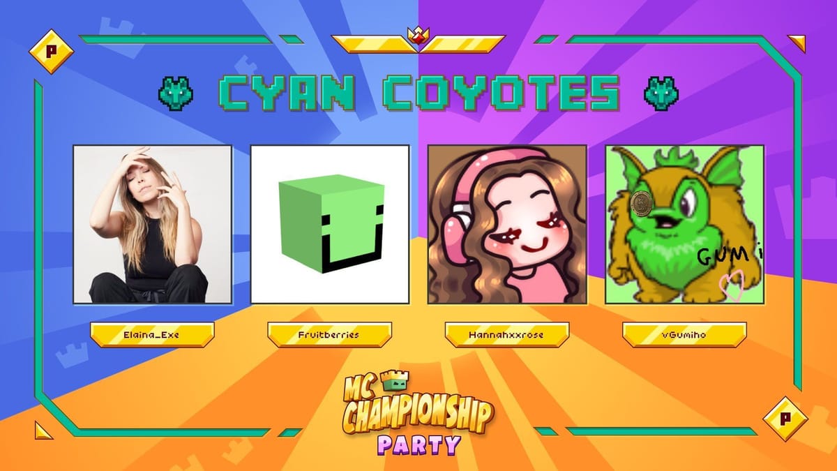 Minecraft Championship Party: List of all competing teams and players