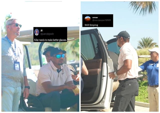 “Still limping” – Fans react to Tiger Woods arriving at El Cardonal ...