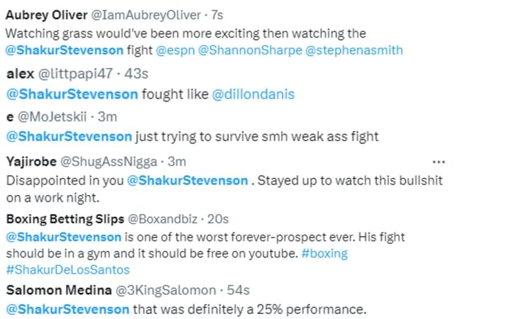 Shakur Stevenson snoozefest: Ryan Garcia, Devin Haney, and others slam ...