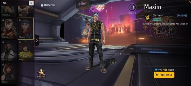 Character: Free Fire MAX में Maxim कैरेक्टर: ताकत, कीमत और खरीदने की ...
