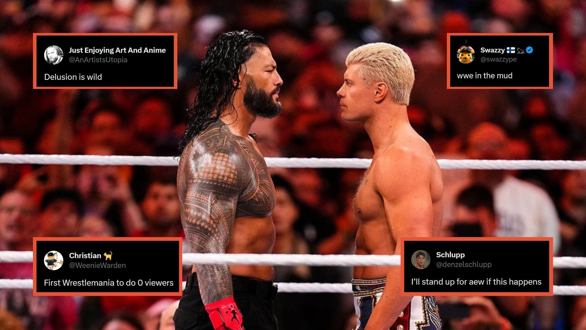 "Roman Reigns must only drop it to Cody Rhodes," "Cancel WWE if it ...