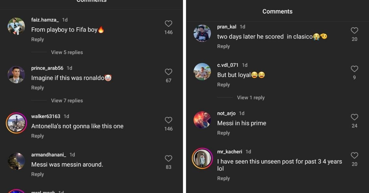“Imagine if this was Ronaldo”, “Antonella’s not gonna like this” - Fans ...